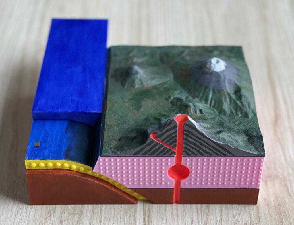 Stratovolcano with subducting plate boundary - tactiles.eu