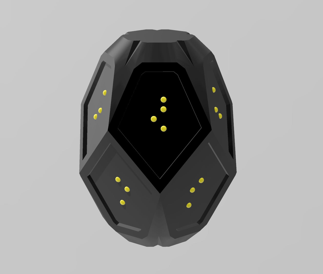 Dice with Letters A, E, I, O, U in braille - tactiles.eu