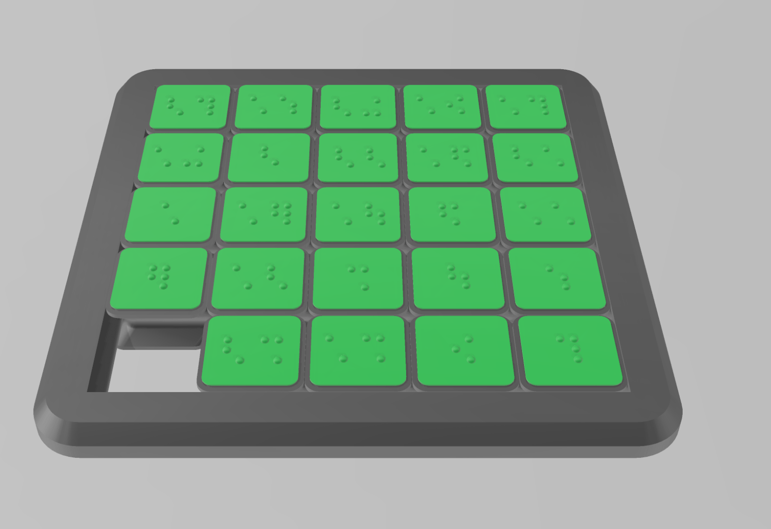 Sliding Puzzle with Numbers 1-24 in 8-Dot Braille - tactiles.eu