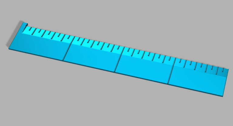 Taktiles Lineal 20 cm - tactile ruler 20 cm - tactiles.eu